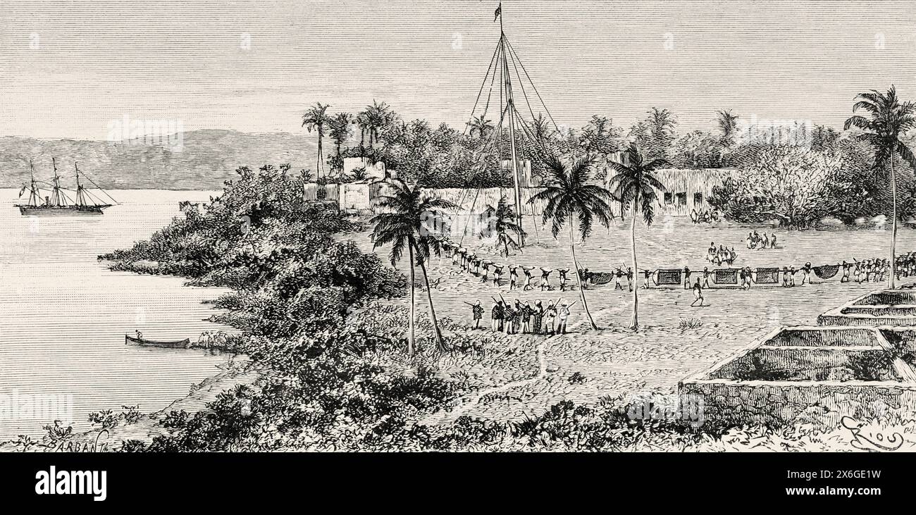 Departure of the expedition from Dar es Salaam, Tanzania, East Africa ...