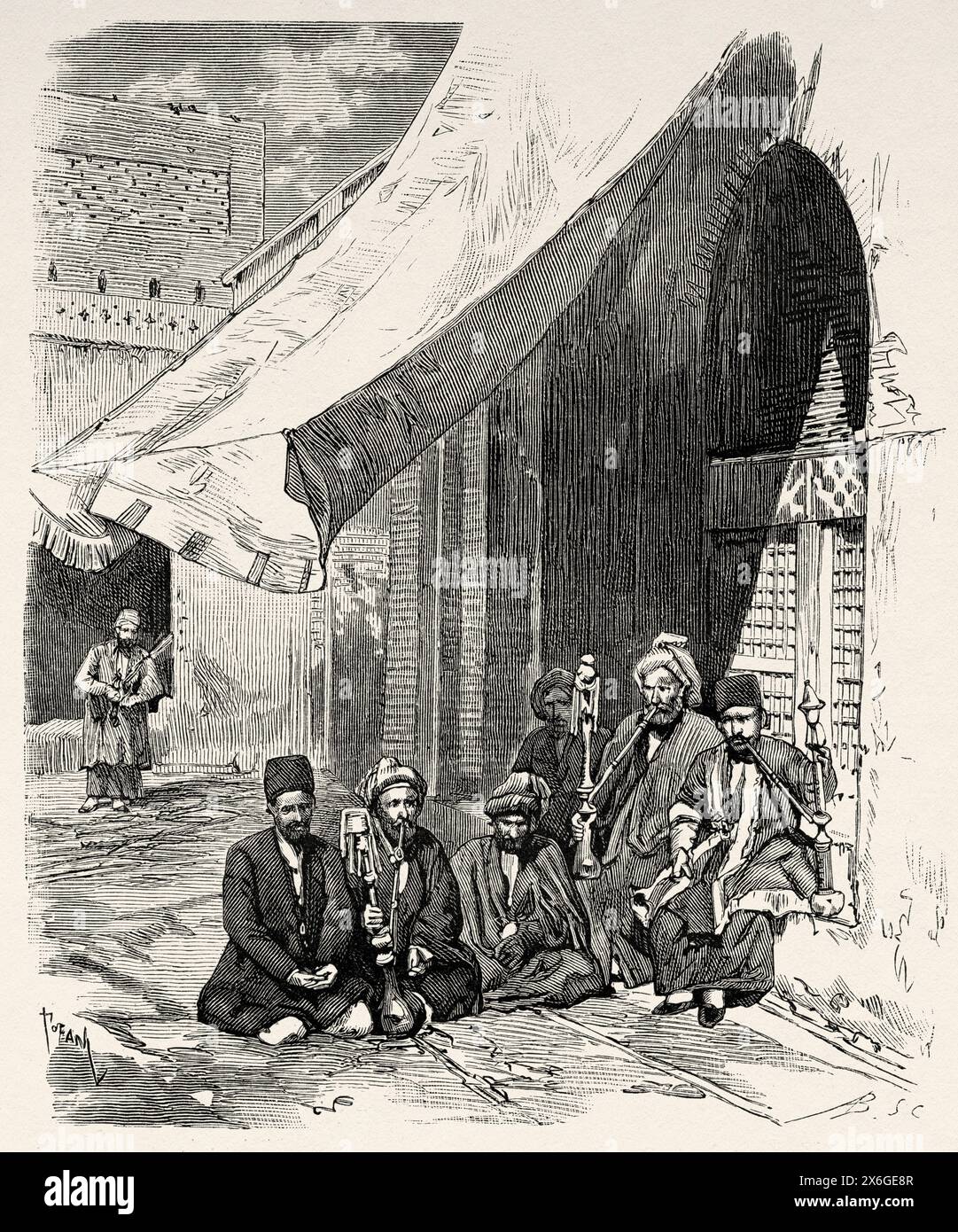 The mirzas (secretaries) of the governor of Arabistan, Iran. Middle ...