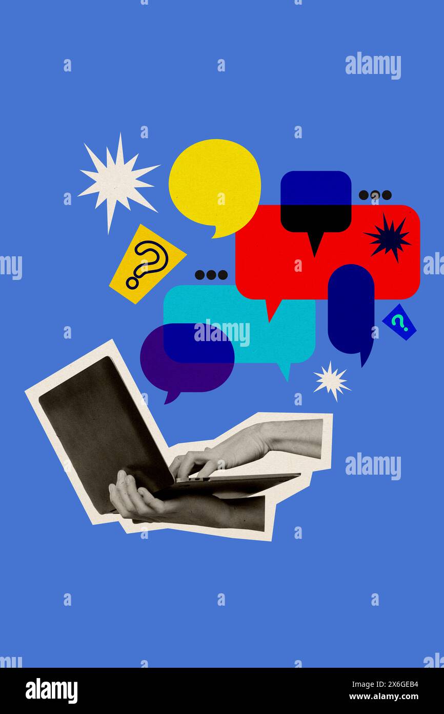 Trend artwork sketch image composite 3D photo collage of silhouette ...
