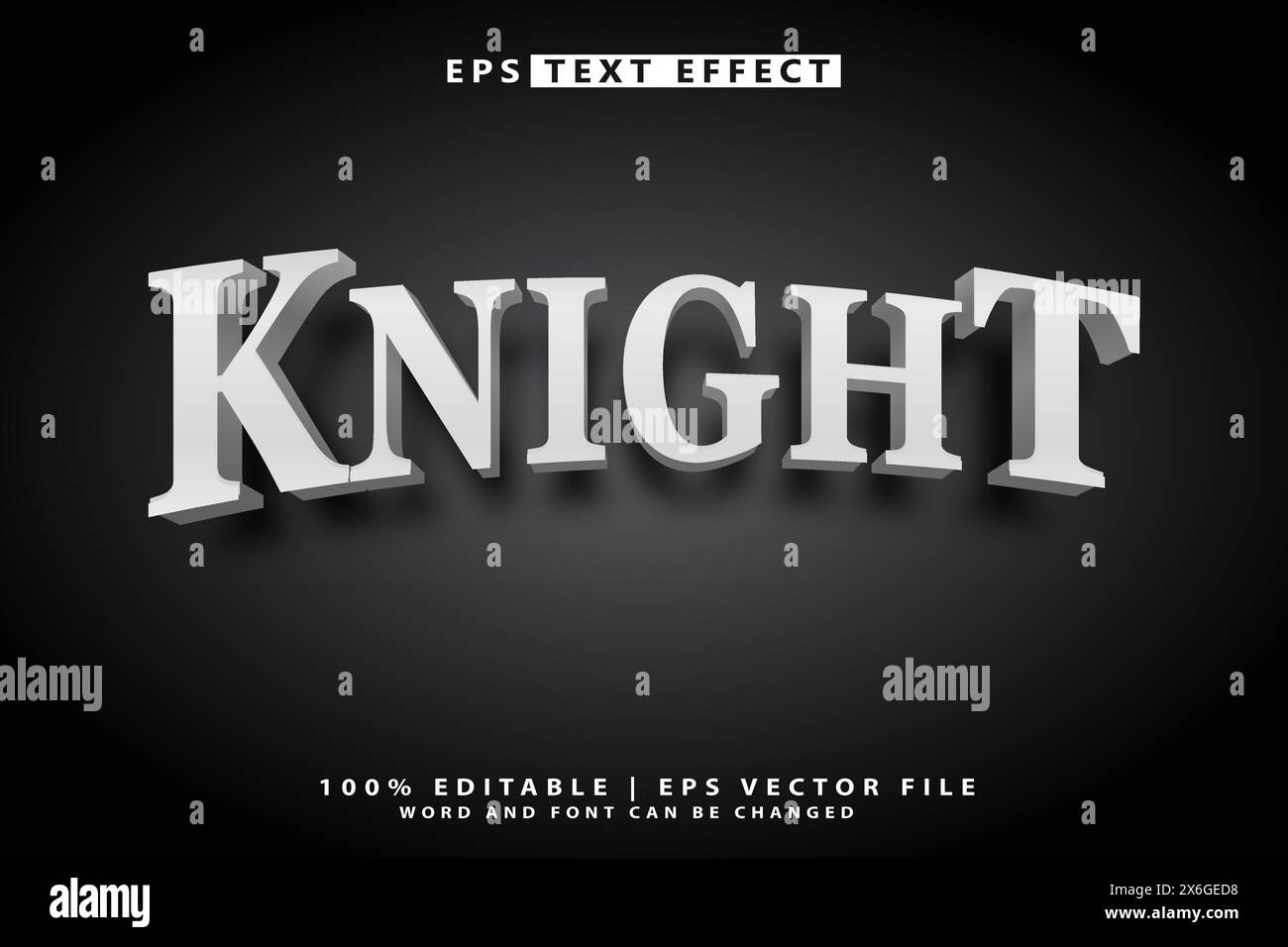 editable 3D text effect Stock Vector Image & Art - Alamy