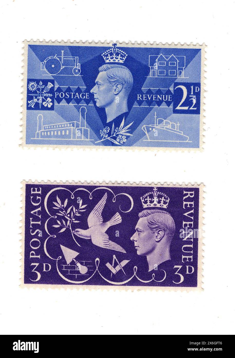 A set of King George VI Symbols of Peace and Reconstruction postage ...