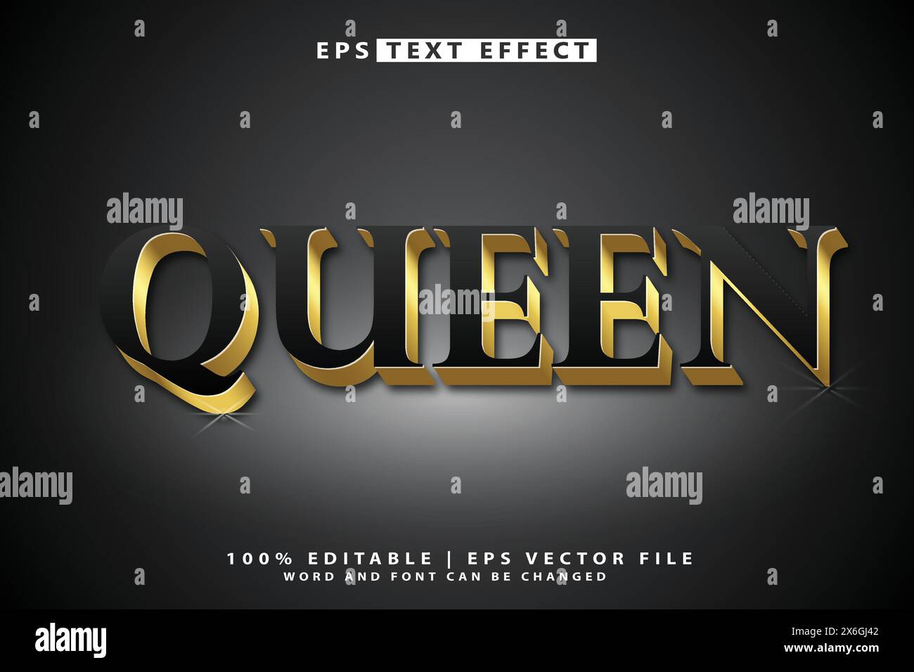 editable 3D text effect Stock Vector Image & Art - Alamy
