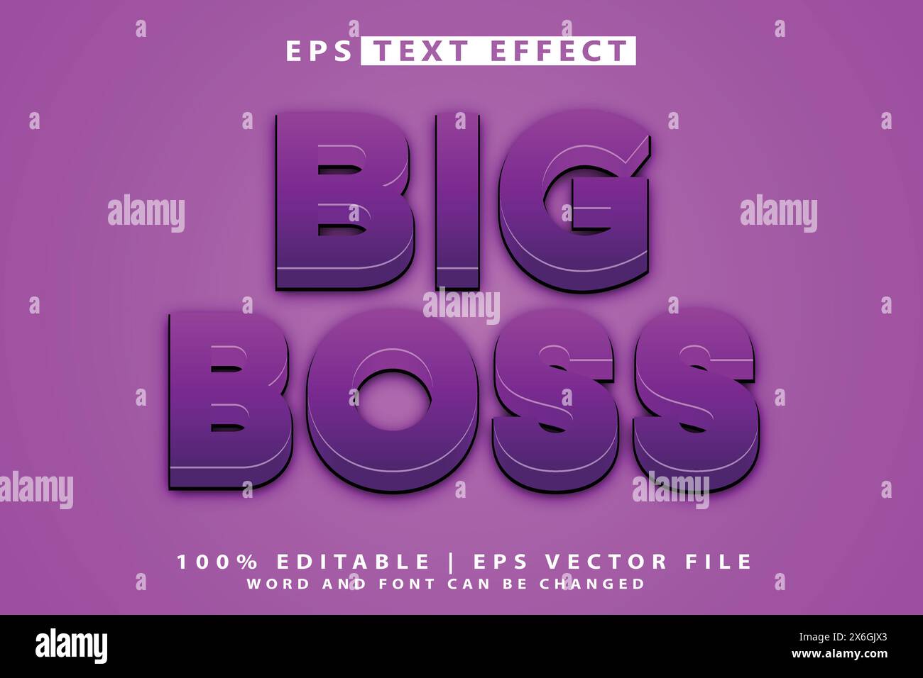 editable 3D text effect Stock Vector Image & Art - Alamy
