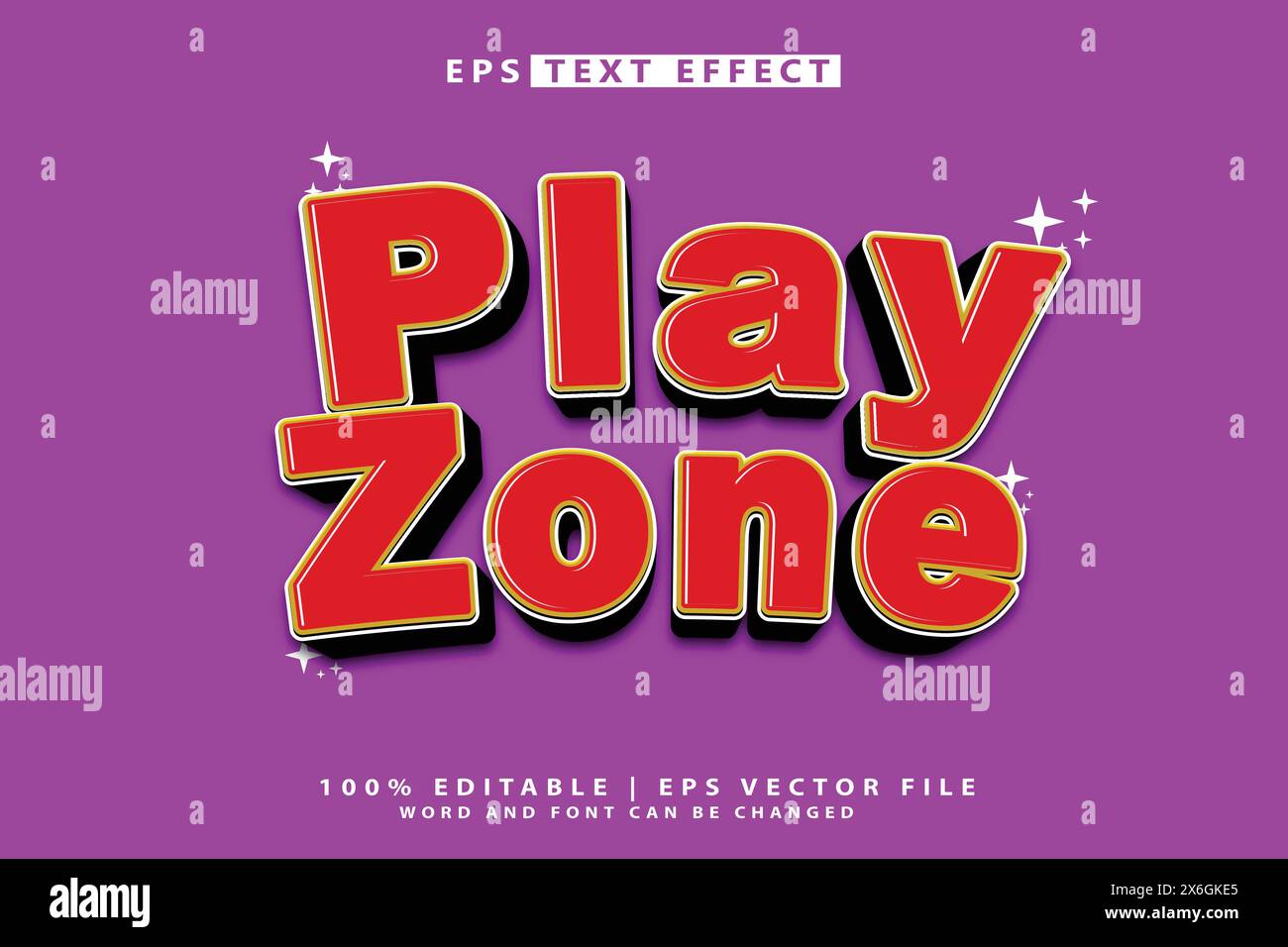 editable 3D text effect Stock Vector Image & Art - Alamy
