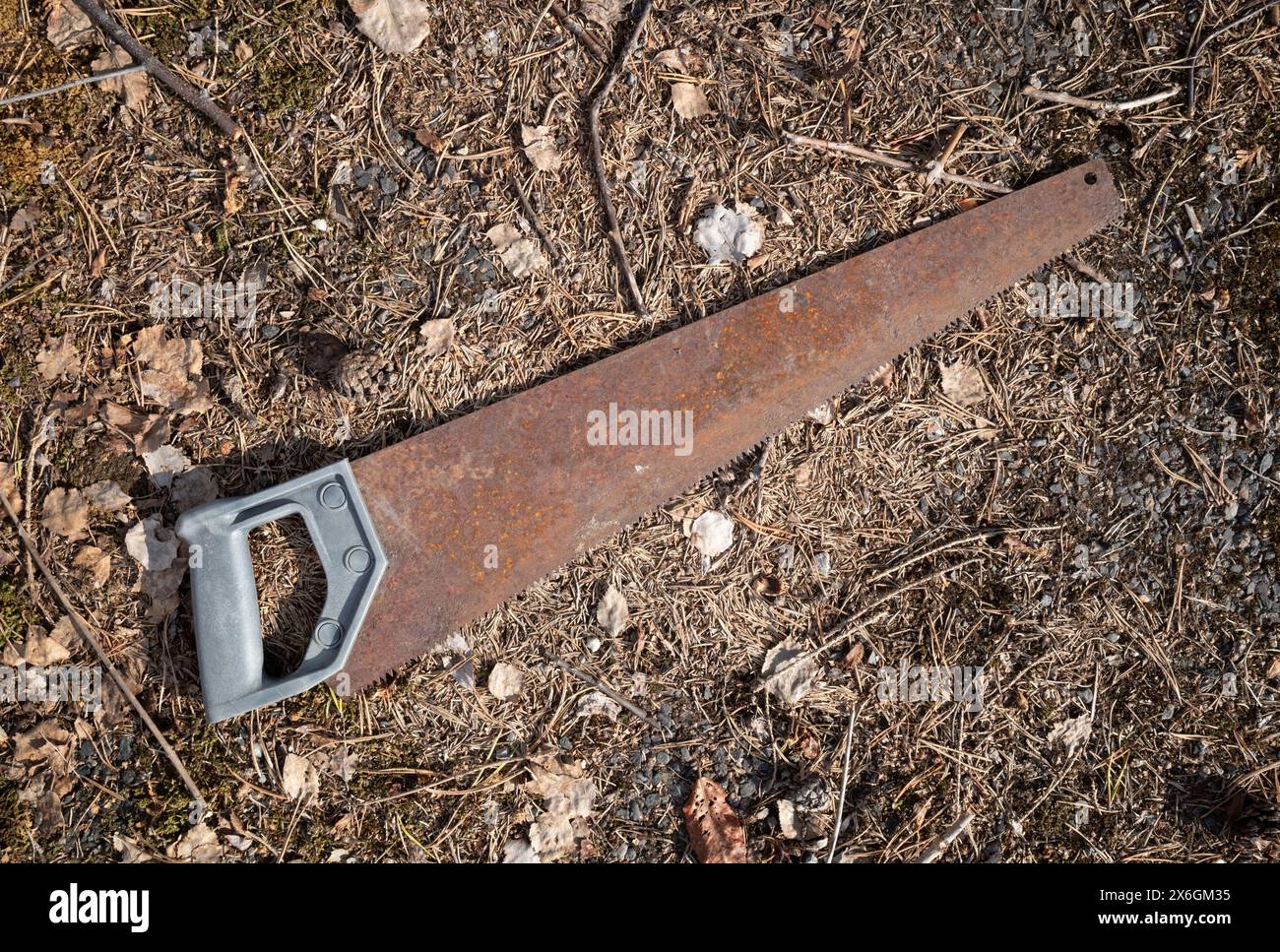 Rusty wood saw rusted hi-res stock photography and images - Alamy