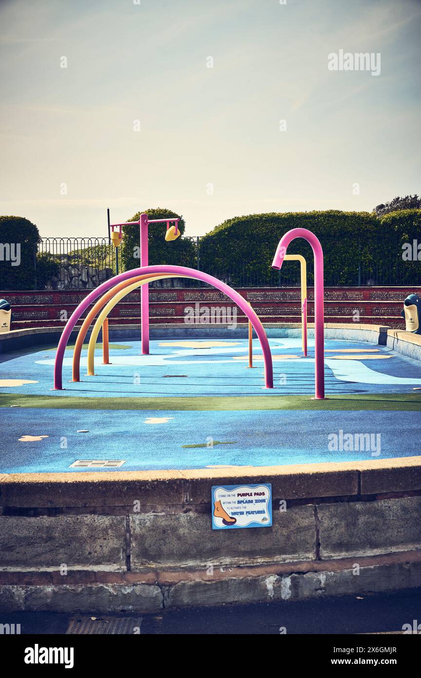 Empty children's paddling pool on St Annes seafront,UK Stock Photo - Alamy