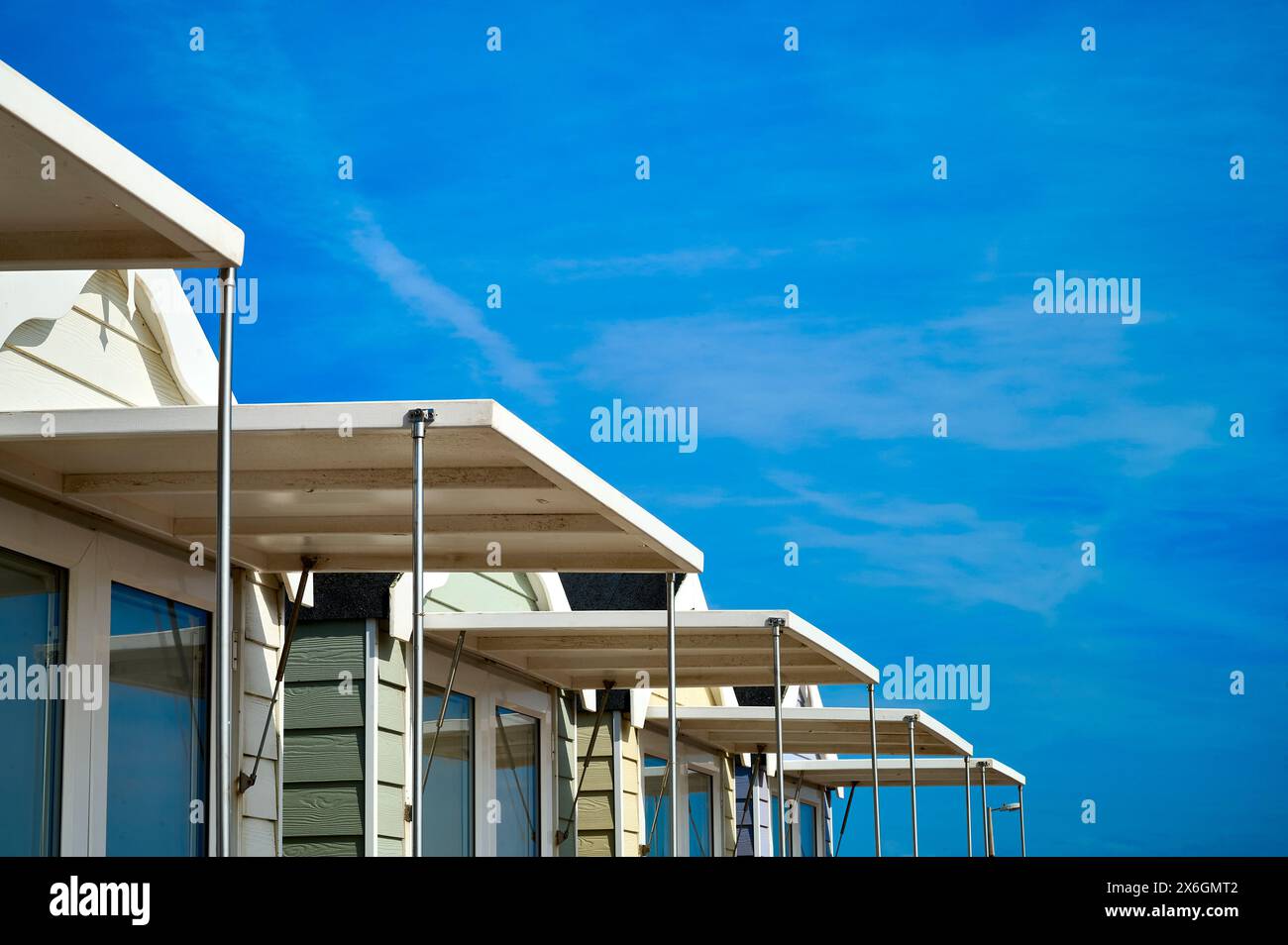 Beach huts made ready for summer influx of tourists Stock Photo - Alamy