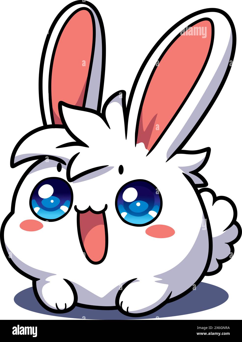 Ears white fluffy rabbit Stock Vector Images - Alamy