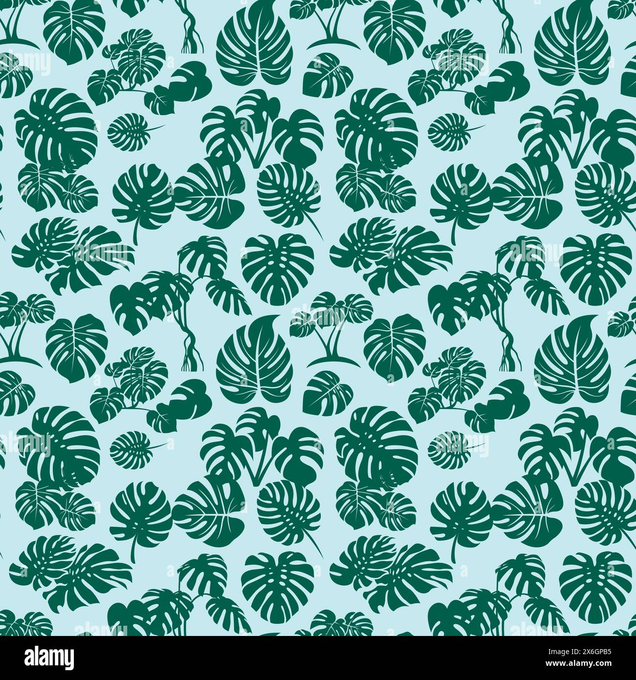 Seamless pattern tropical plant monstera Stock Vector Image & Art - Alamy