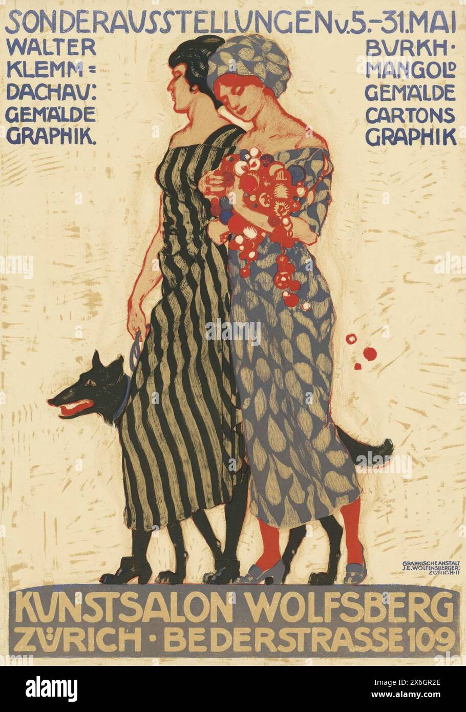 Vintage Swiss Advertising Poster for Special exhibitions by Walter ...