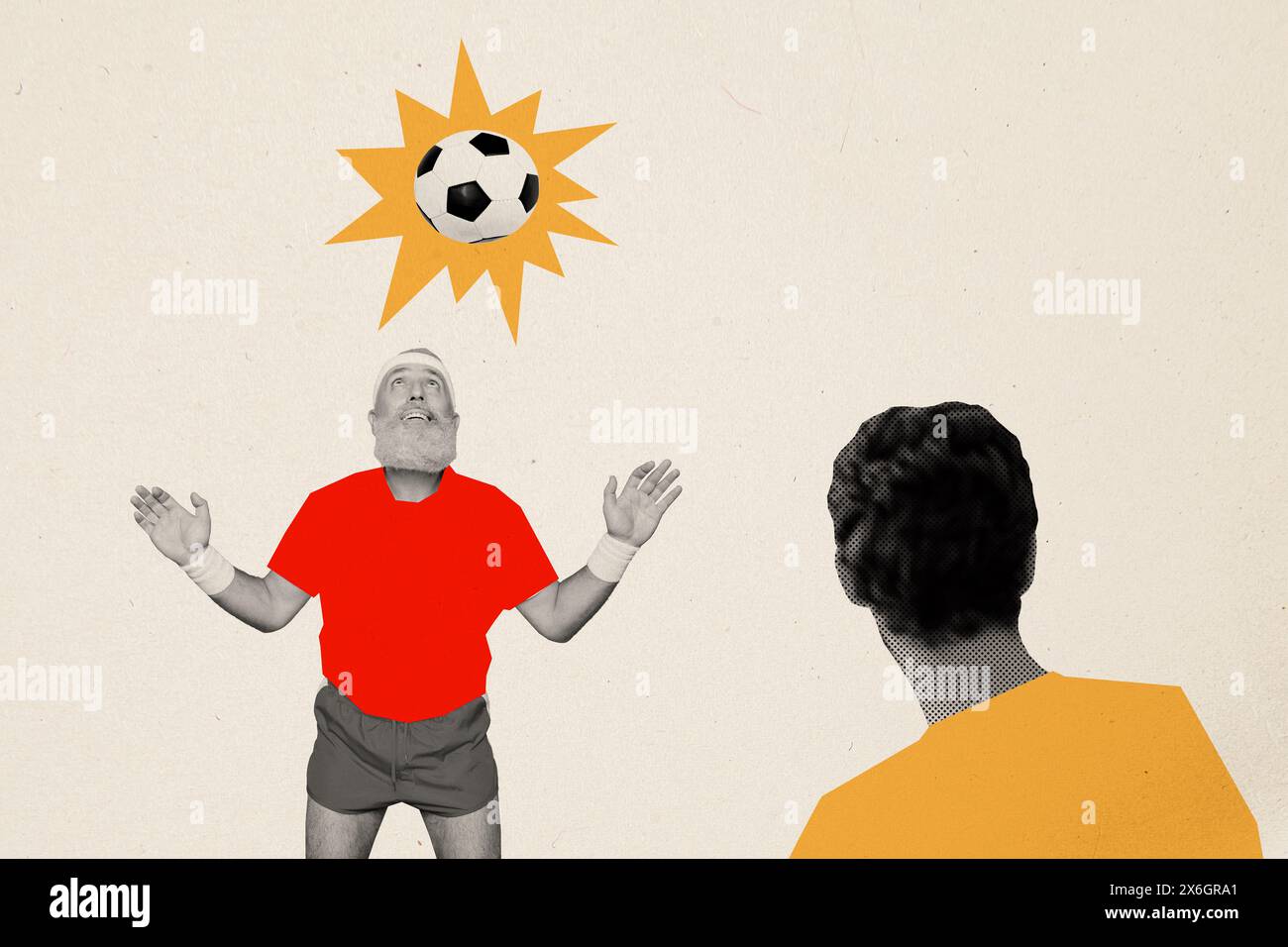 Trend artwork sketch image composite photo collage of sport active ...