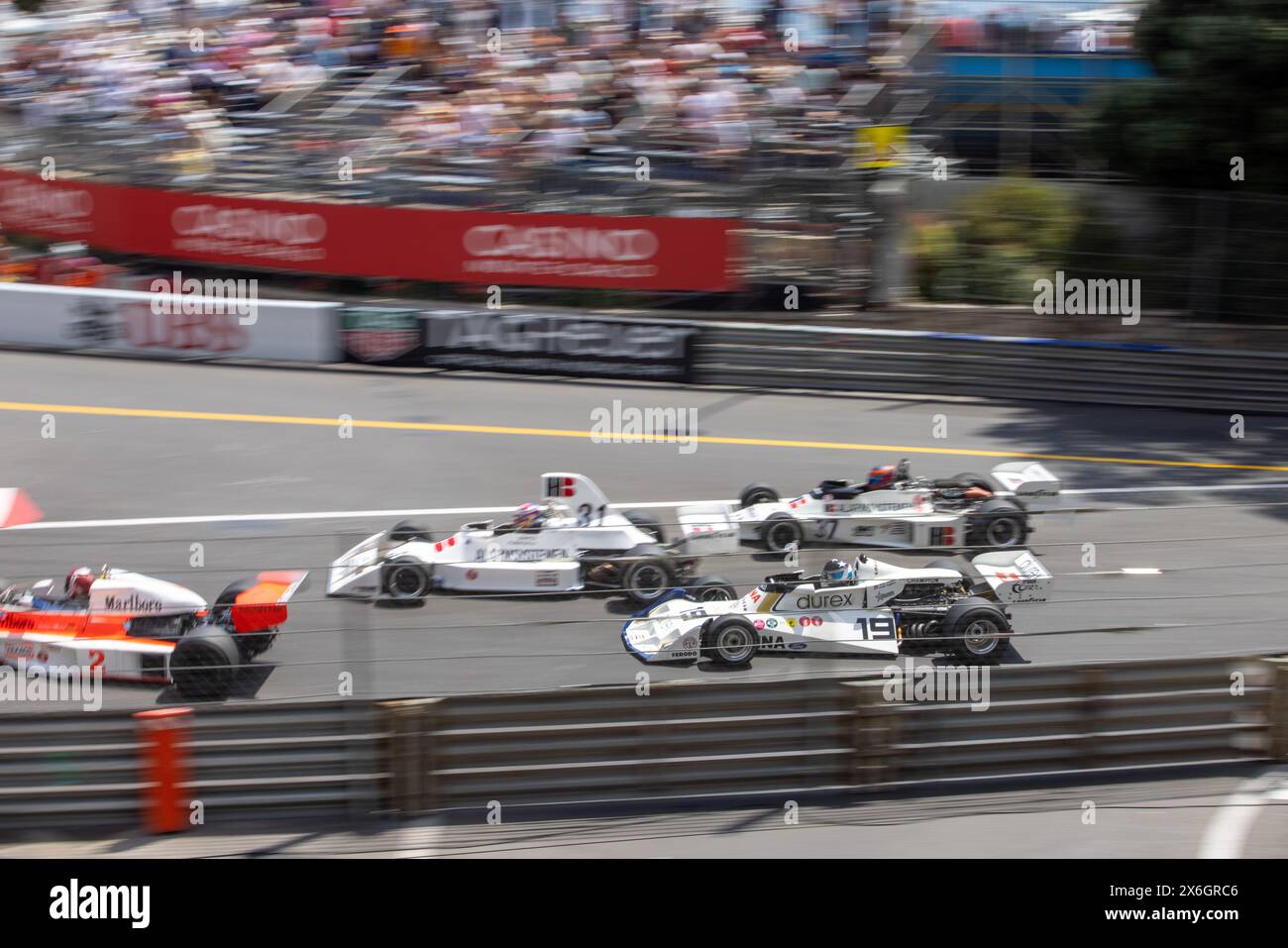 Vintage Racing cars shot with motion blur during the Monaco Historic ...