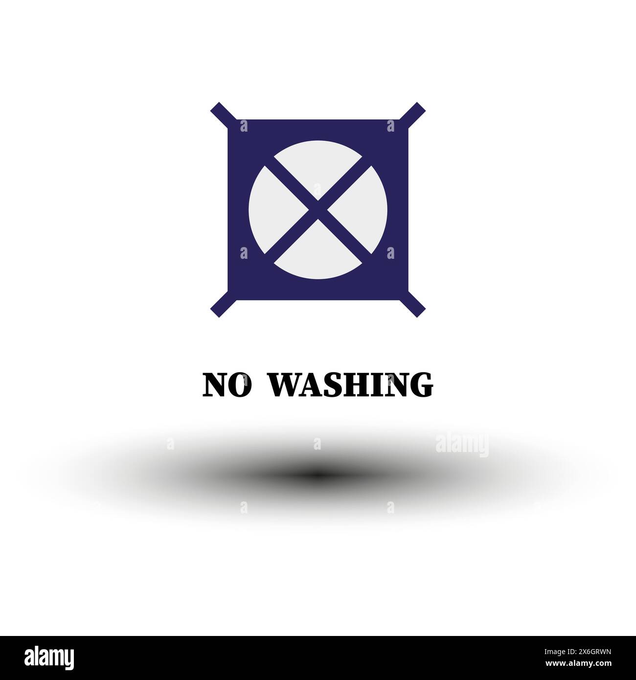 Laundry symbol for no washing. Care instruction icon. Vector clothing ...