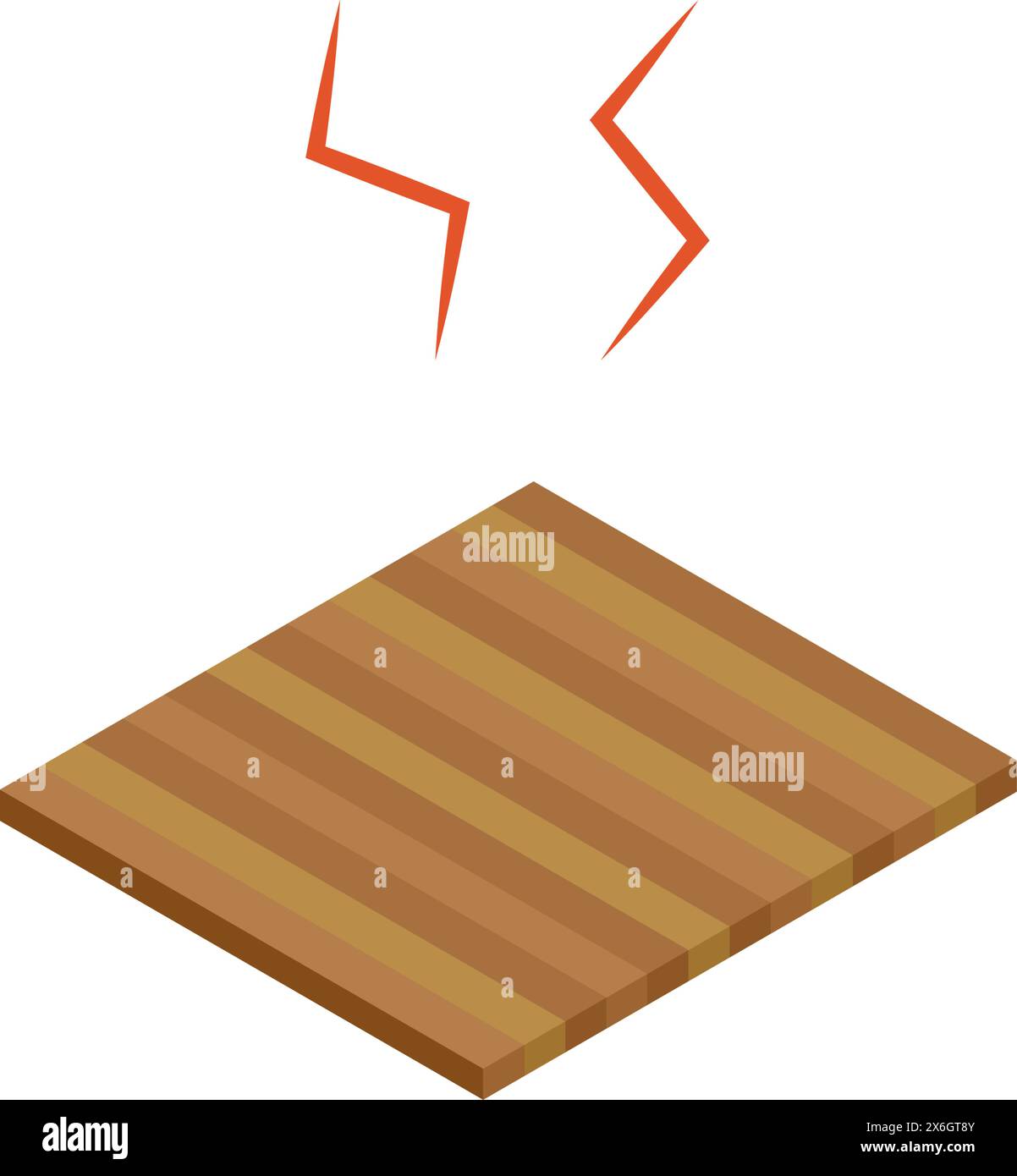 Home renovation, creaky flooring, isometric illustration, Vector ...