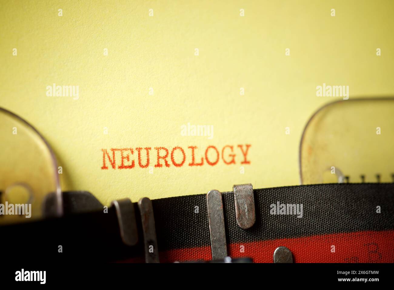 Neurology word written with a typewriter Stock Photo - Alamy