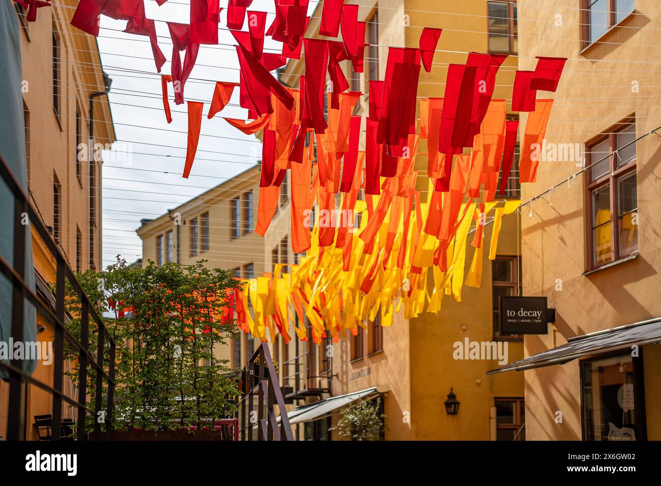 Historic Knäppingsborg city block in Norrköping, Sweden. This city ...