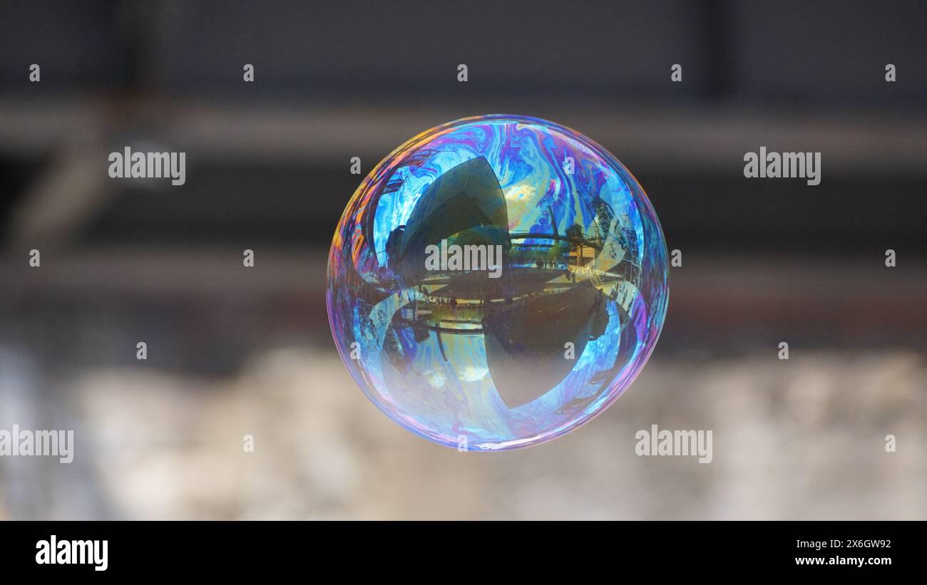 soap bubble in the air Stock Photo - Alamy