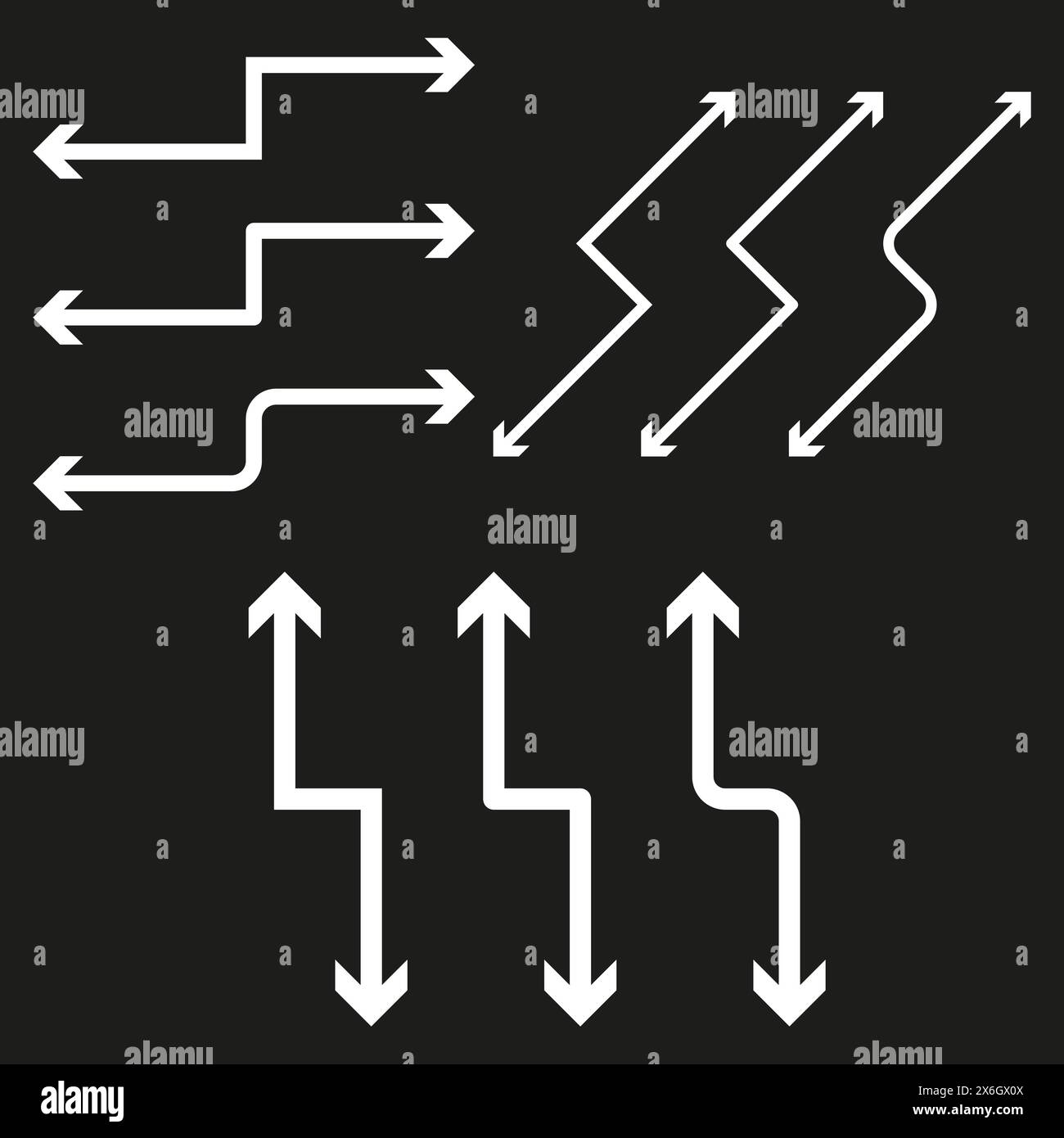 Set of dynamic arrows. Vector directional symbols Stock Vector Image & Art - Alamy