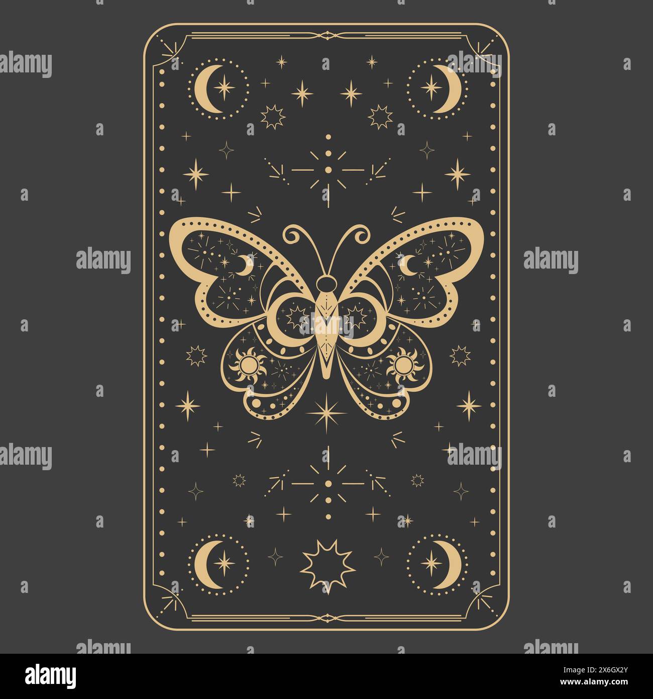 Tarot reverce butterfly cover celelstial mystery esoteric decoration ...