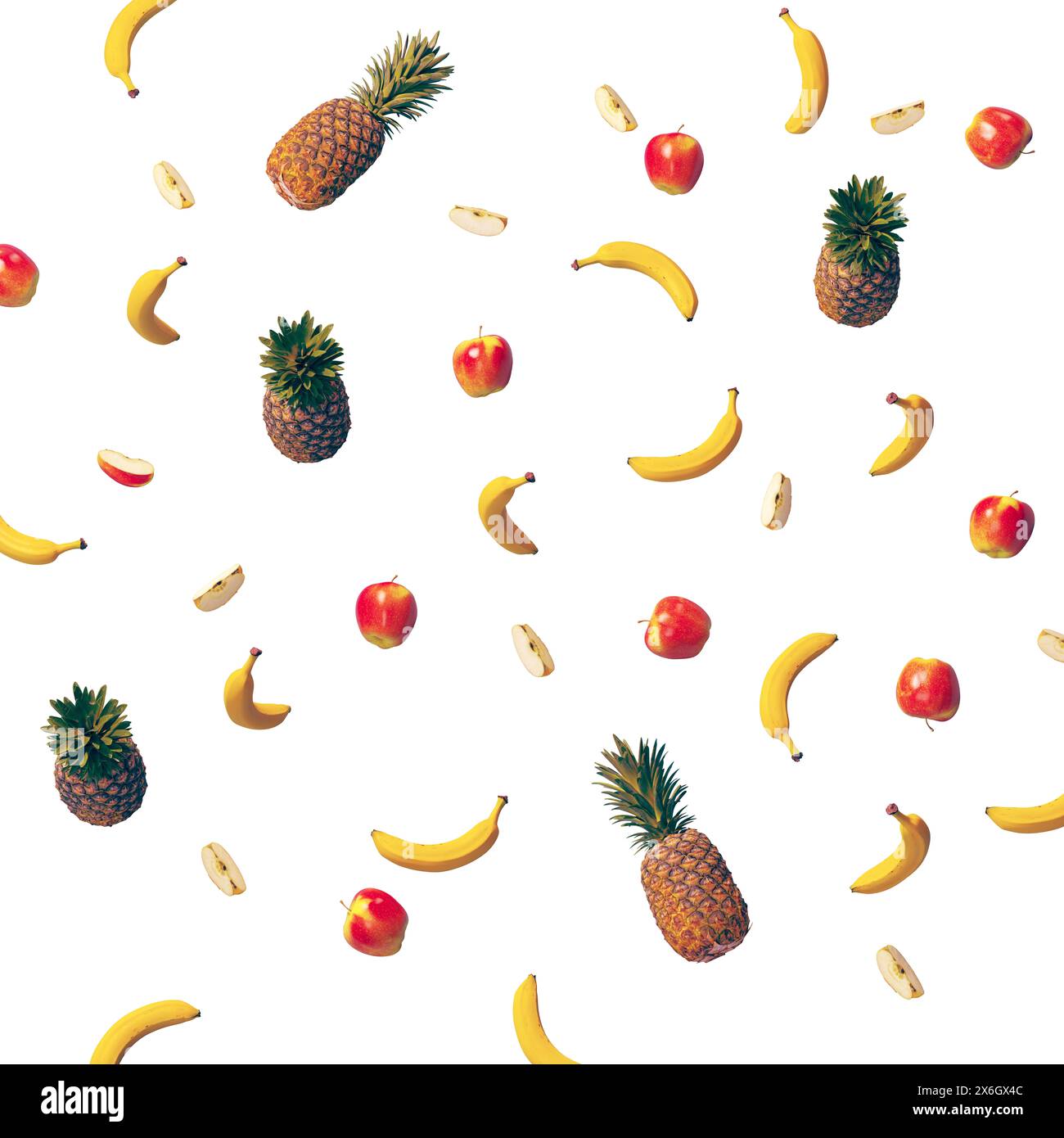 Fruits pattern 3d visualization illustration Stock Photo - Alamy