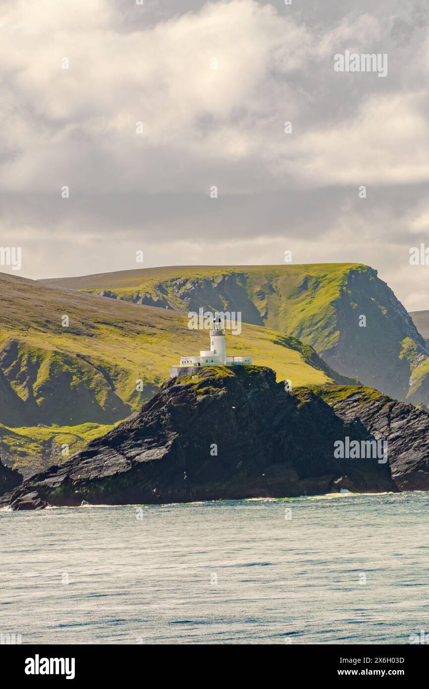 Muckle Flugga lighthouse Shetland, Scotland. Cover page with gorgeous ...