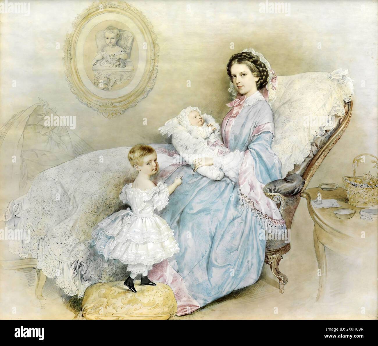 Kaiserin Elisabeth mit ihren Kindern, Elisabeth von oesterreich geb. 24 ...