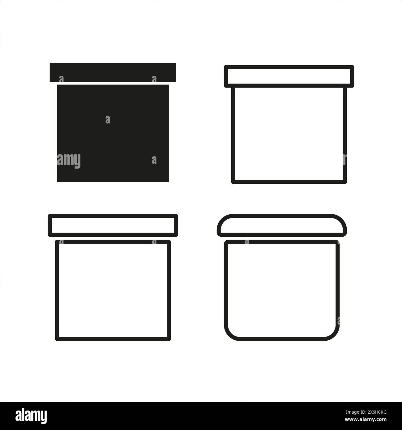 Set of jar icons. Vector kitchen container outlines Stock Vector Image ...