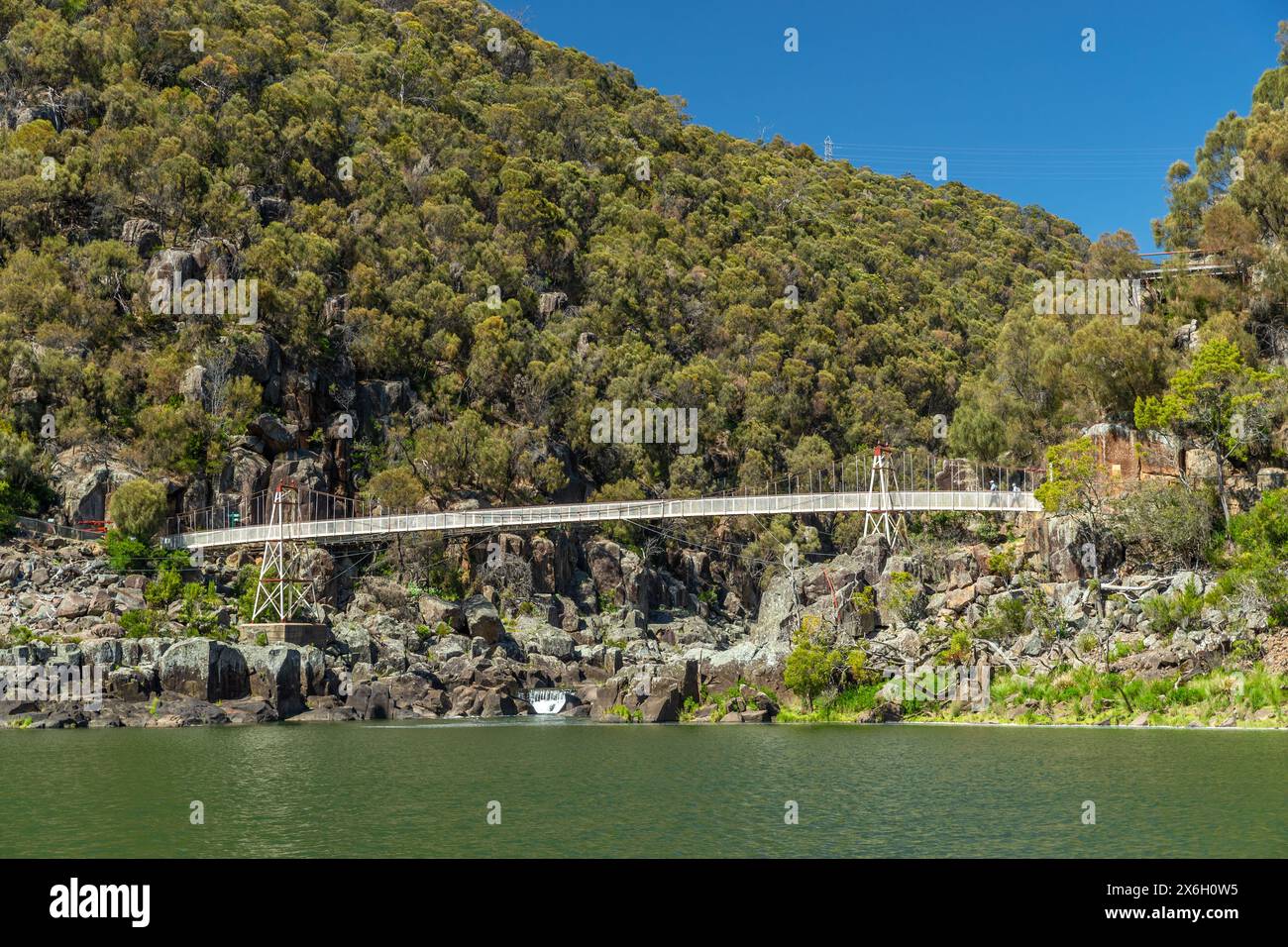 Cataract Gorge in Launceston, Tasmania, Australia. One of the park's ...