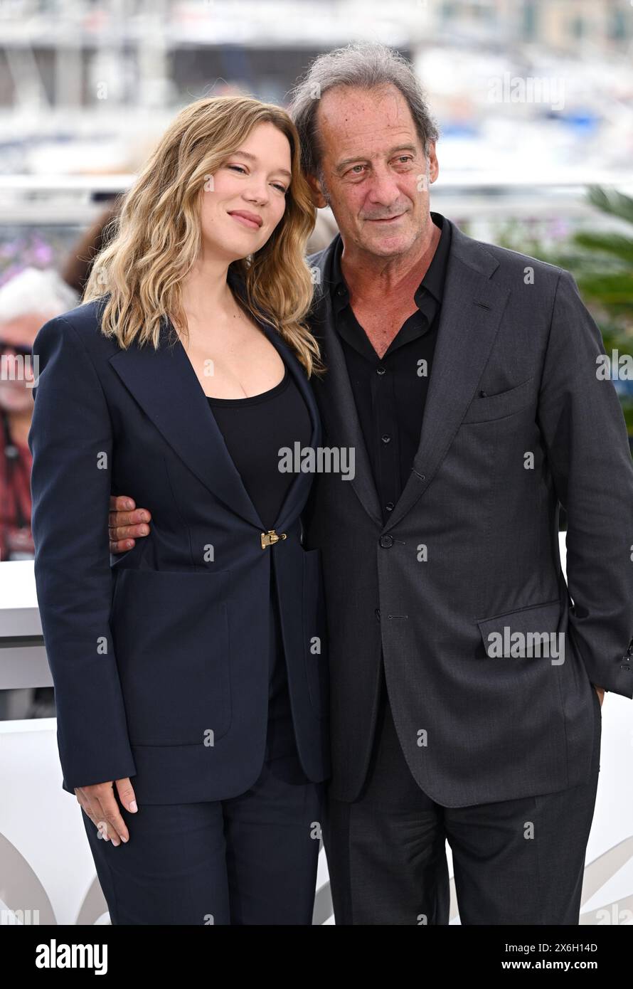 Cannes, France. May 15th, 2024. Lea Seydoux and Vincent Lindon ...