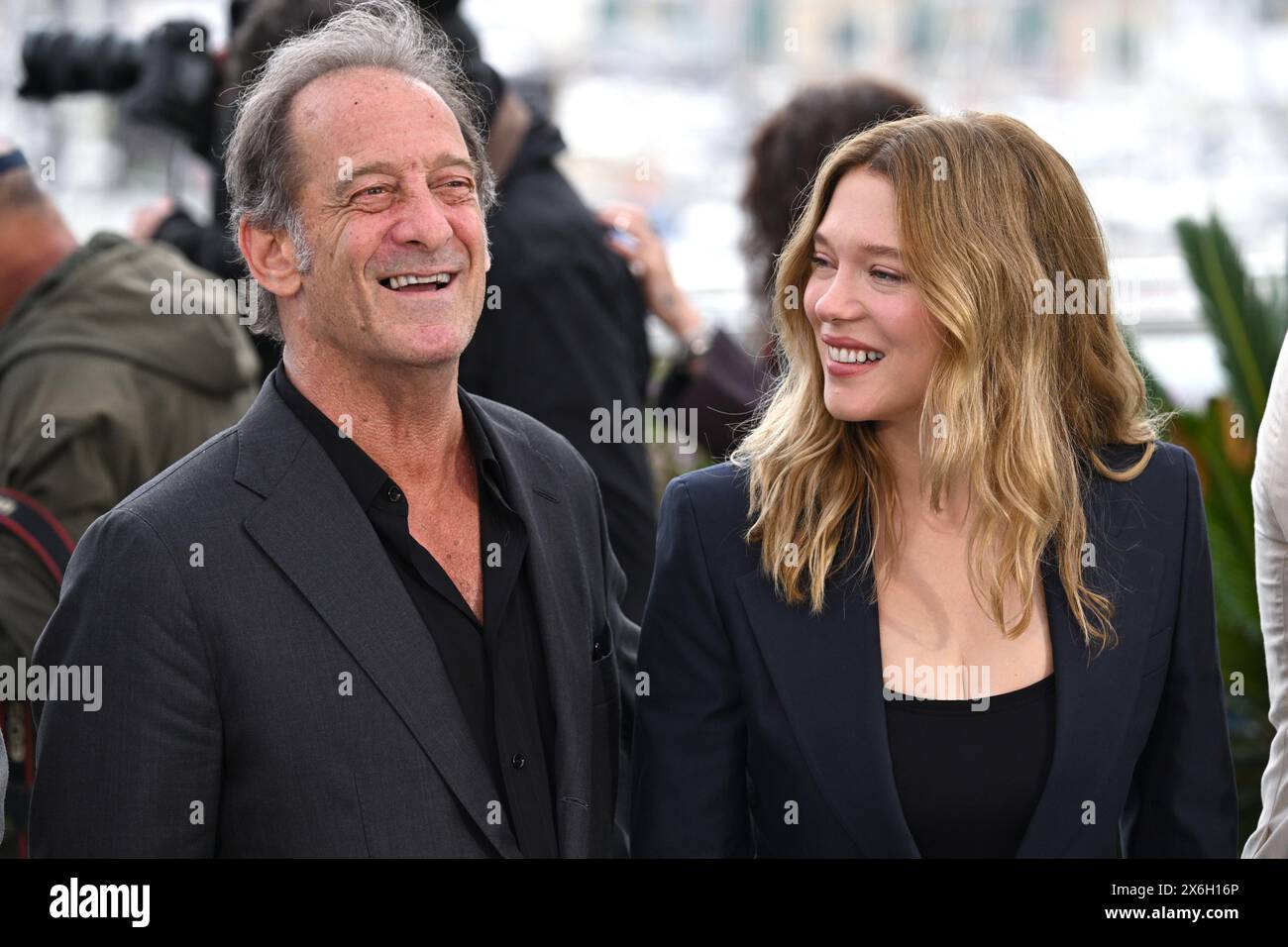 Cannes, France. May 15th, 2024. Vincent Lindon and Lea Seydoux ...