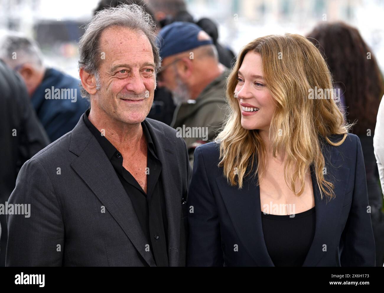 Cannes, France. May 15th, 2024. Vincent Lindon and Lea Seydoux ...