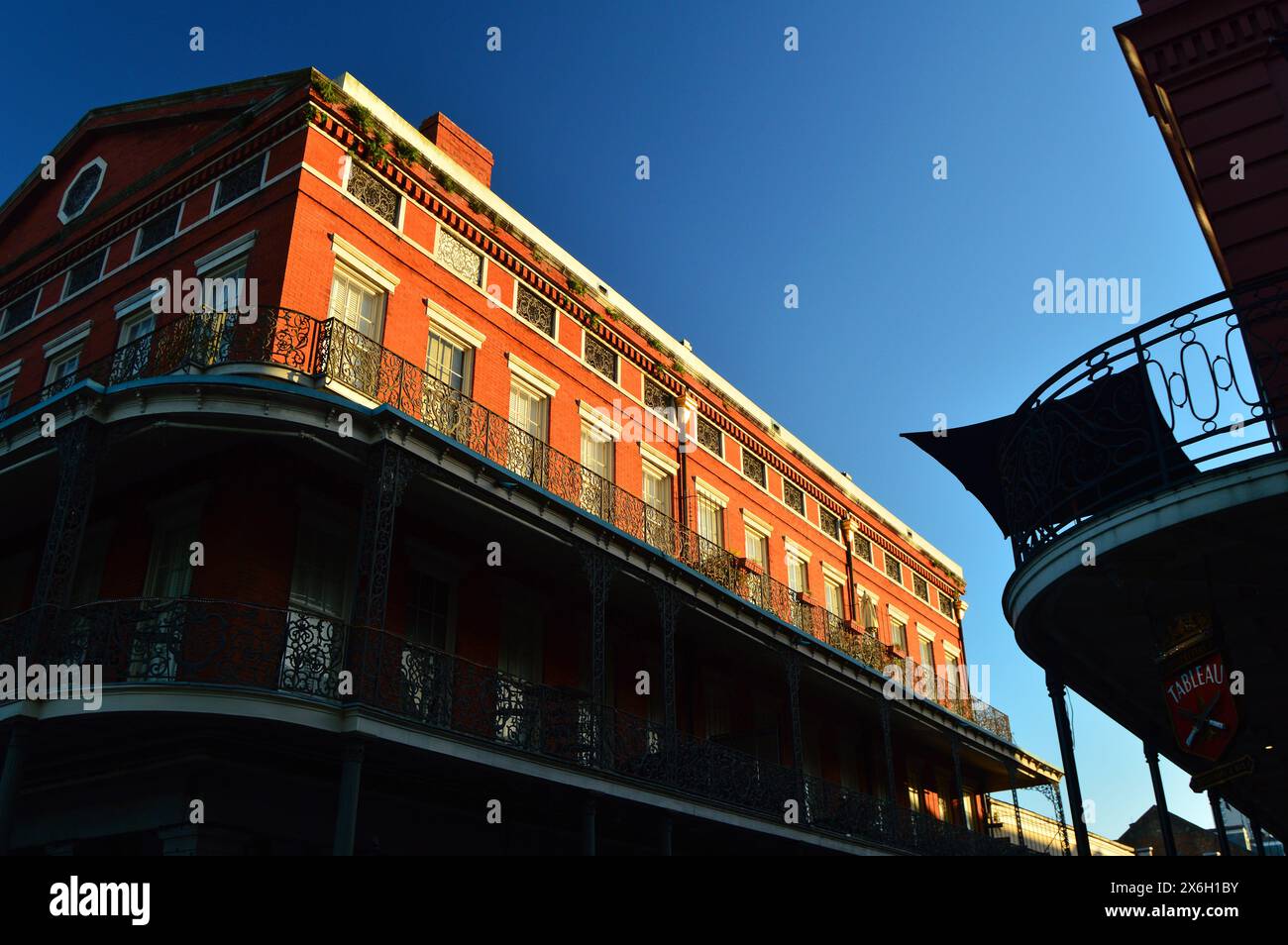Buildings in the New Orleans French Quarter contain the distinctive ...