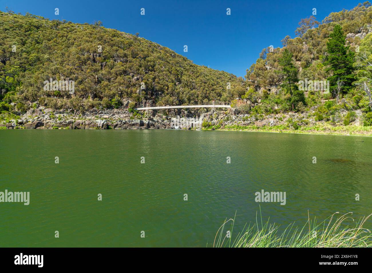 Cataract Gorge in Launceston, Tasmania, Australia. One of the park's ...