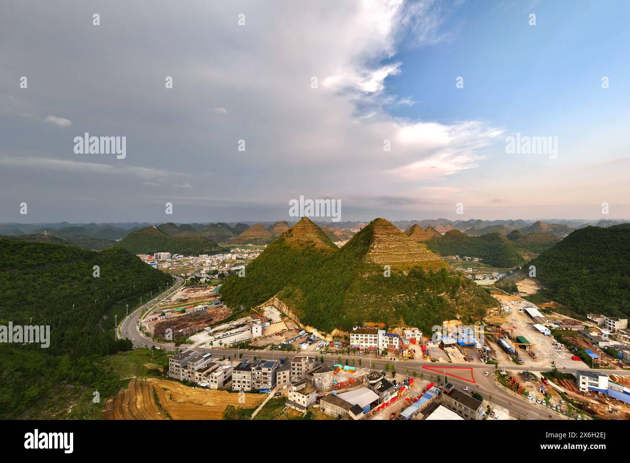 Anlong. 14th May, 2024. An aerial photo taken on May 14, 2024 shows a ...