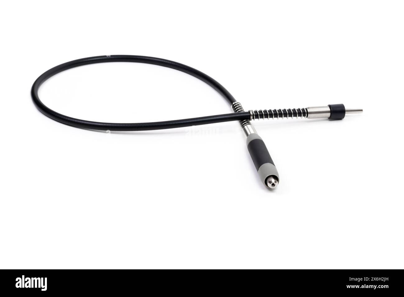 Flexible shaft for a rotary tool isolated on white background Stock ...
