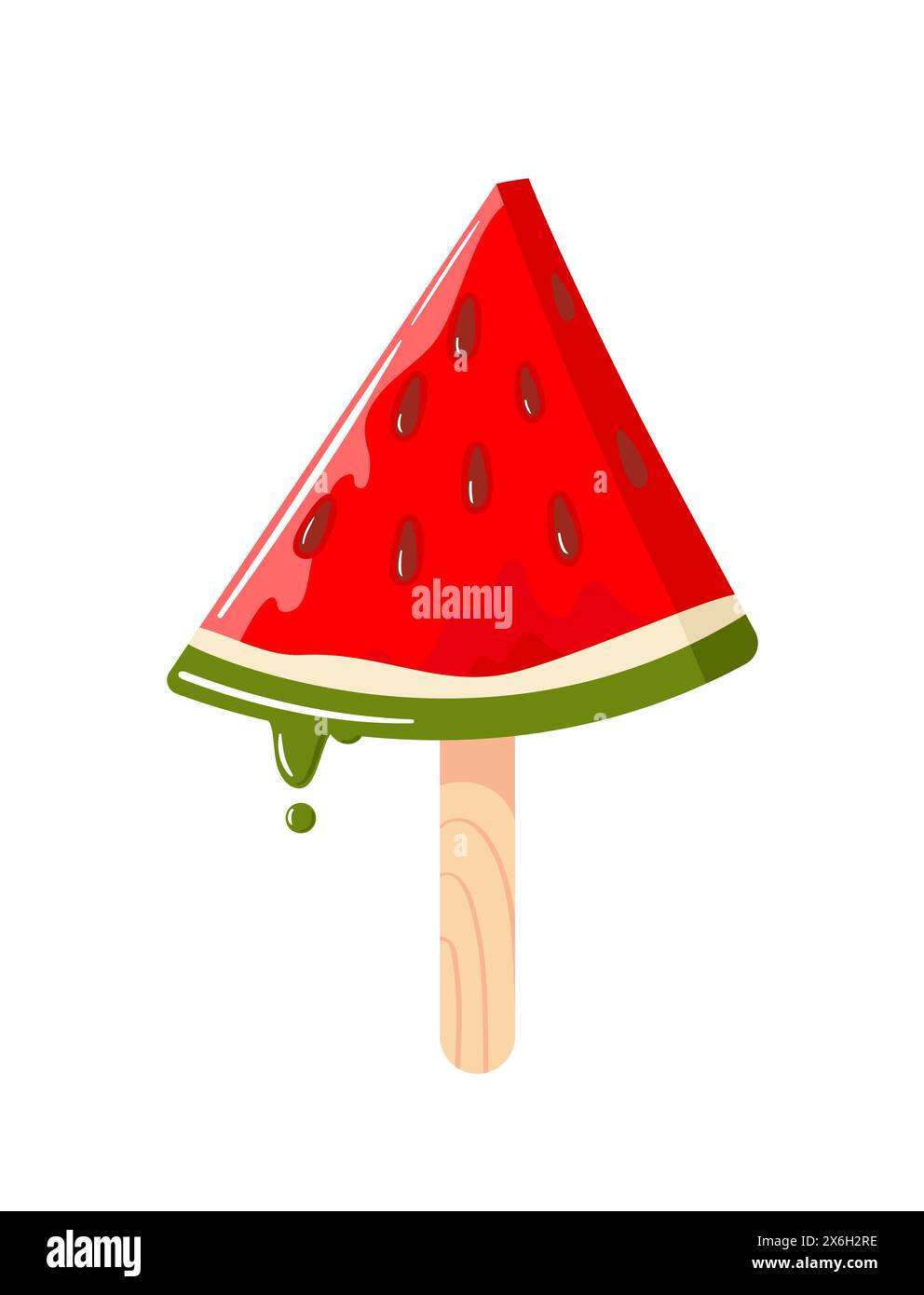 Ice Cream Popsicle Hand Drawn Vector Illustration Isolated On White