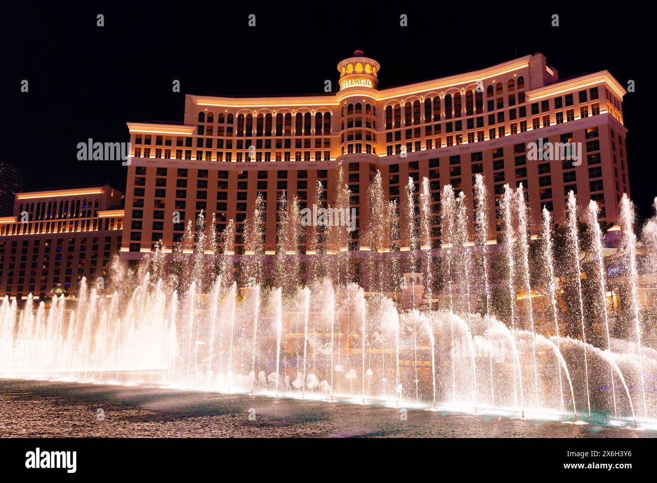 Las Vegas, Nevada - April 13, 2024: Iconic Bellagio Fountains ...
