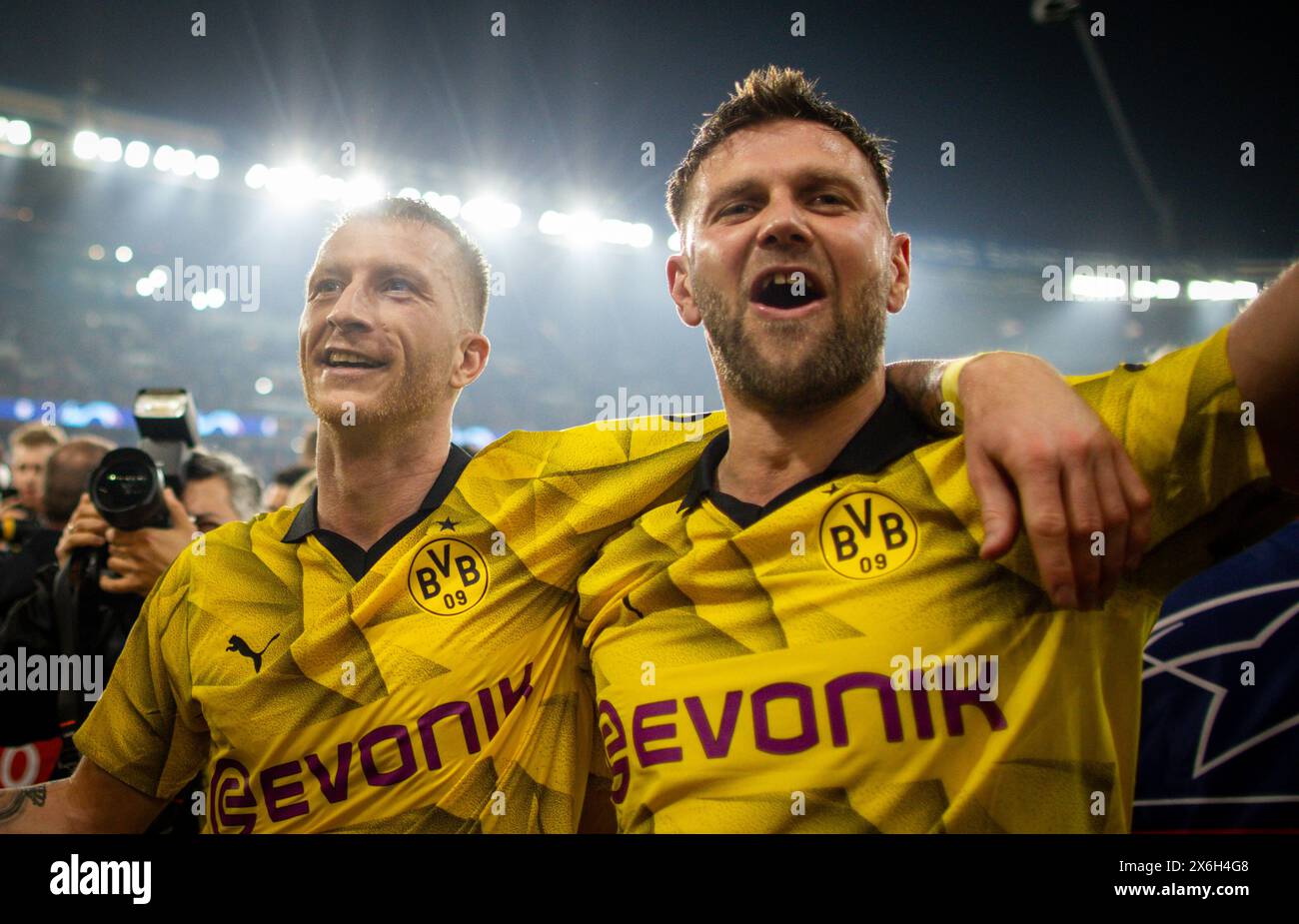 Paris, France. 7th Mai 2024. Schlussjubel: Marco Reus (BVB) Niclas ...