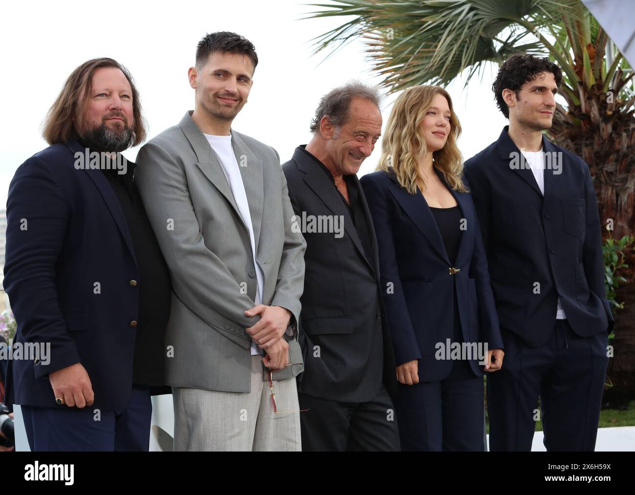 Cannes, France. 14th May, 2024. Manuel Guillot, Raphaël Quenard ...