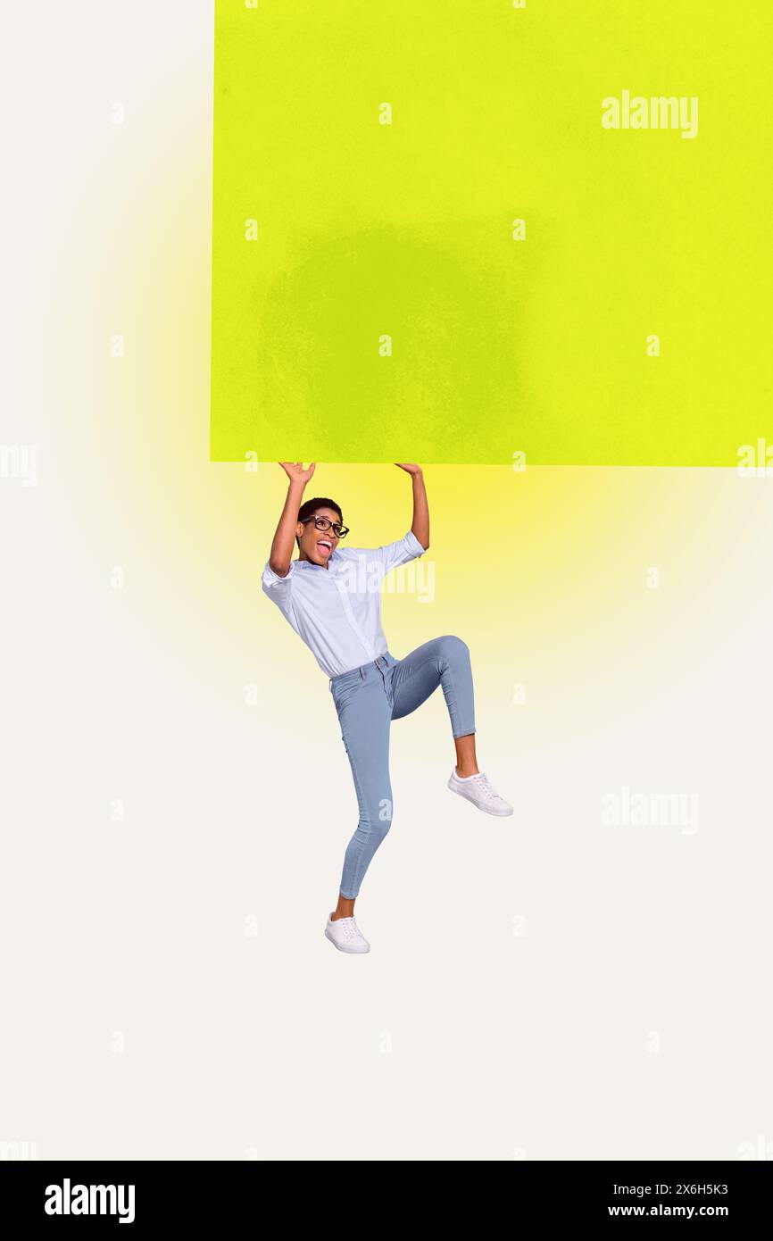 Trend artwork composite sketch image 3D photo collage of small ...