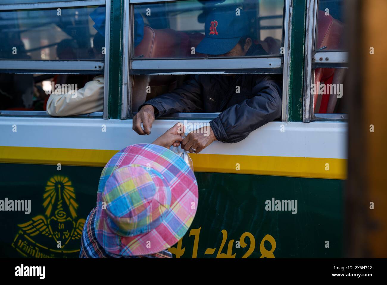 Thailand travel in a local bus Stock Photo - Alamy