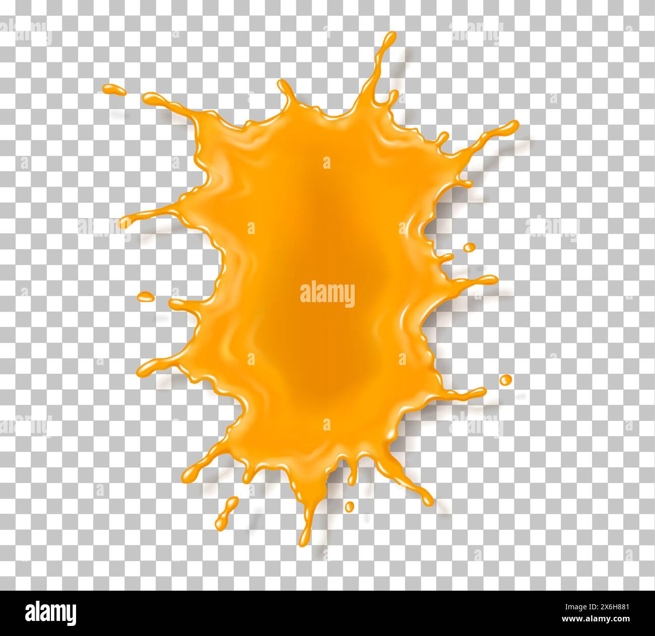 Orange juice splashing smear realistic vector illustration. Healthy ...