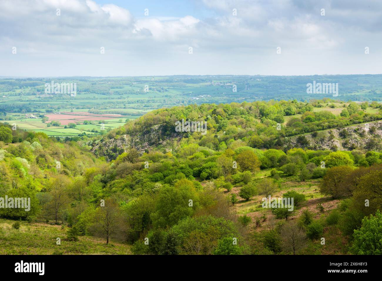 Burrington Combe on the northern slopes of the Mendip Hills National ...