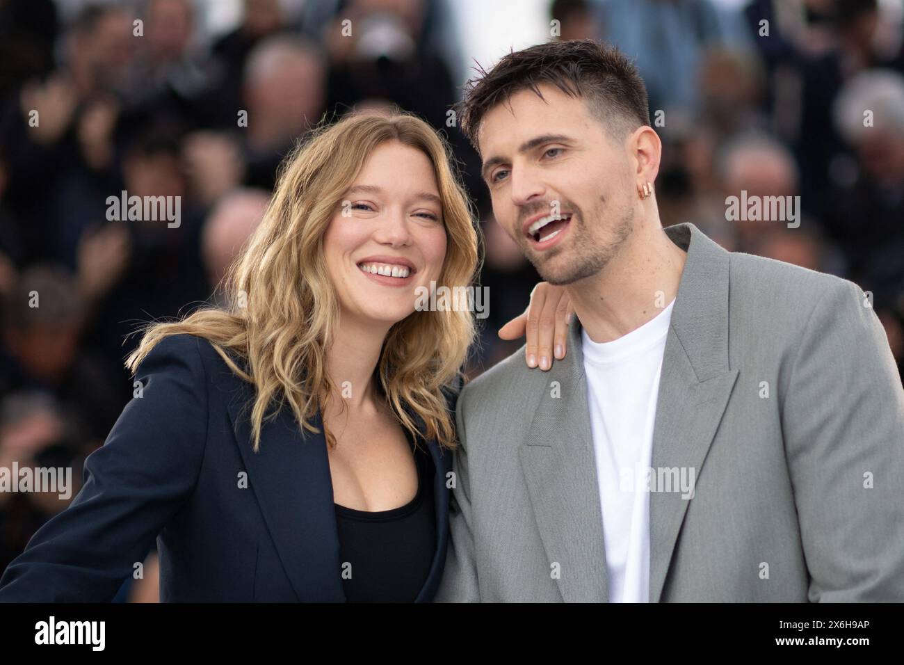 Cannes, France. 15th May, 2024. Lea Seydoux and Raphael Quenard ...
