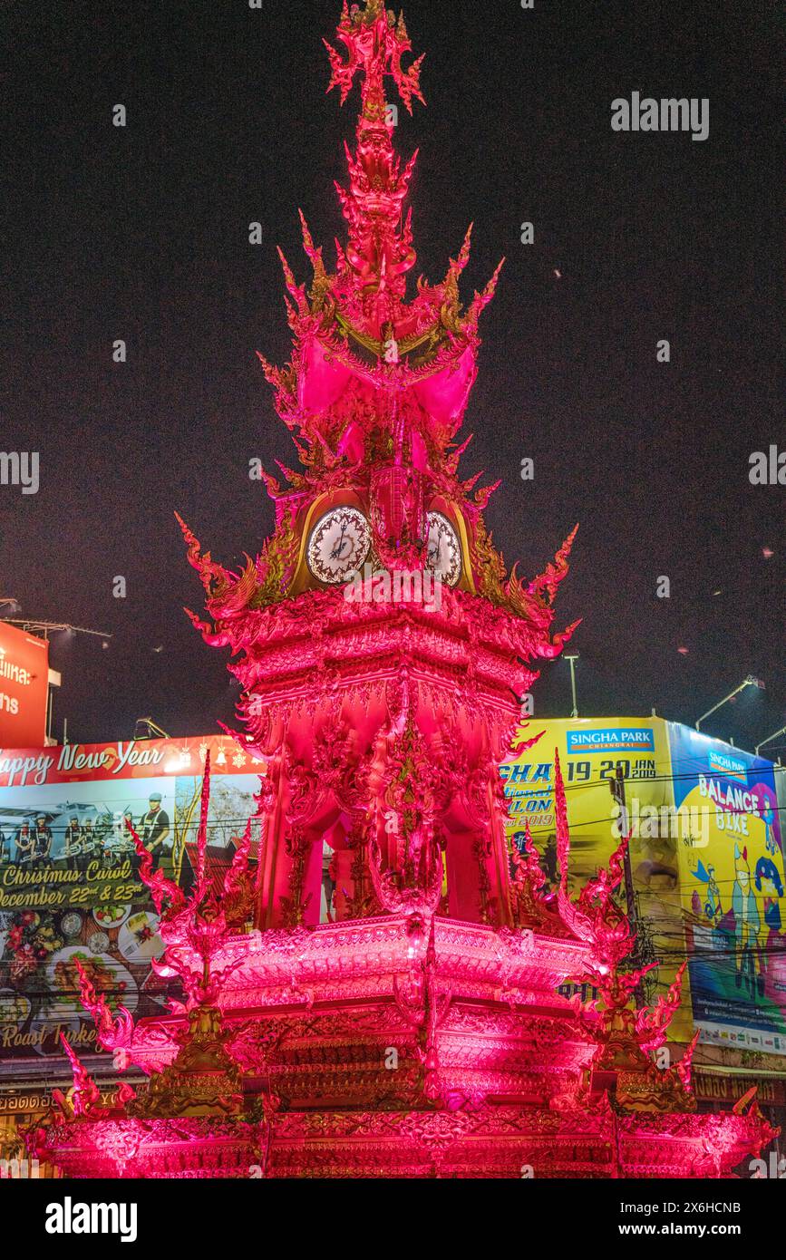 Chiang Rai Clock Tower Stock Photo - Alamy