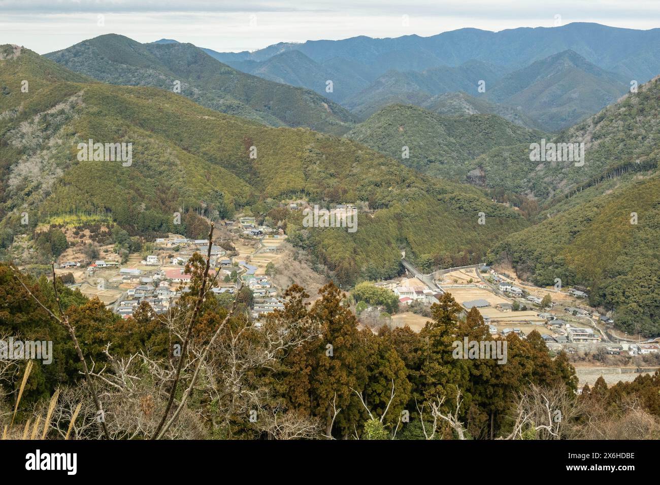 Viewpoint along the Nakahechi Kumano Kodo pilgrimage route, Takahara ...