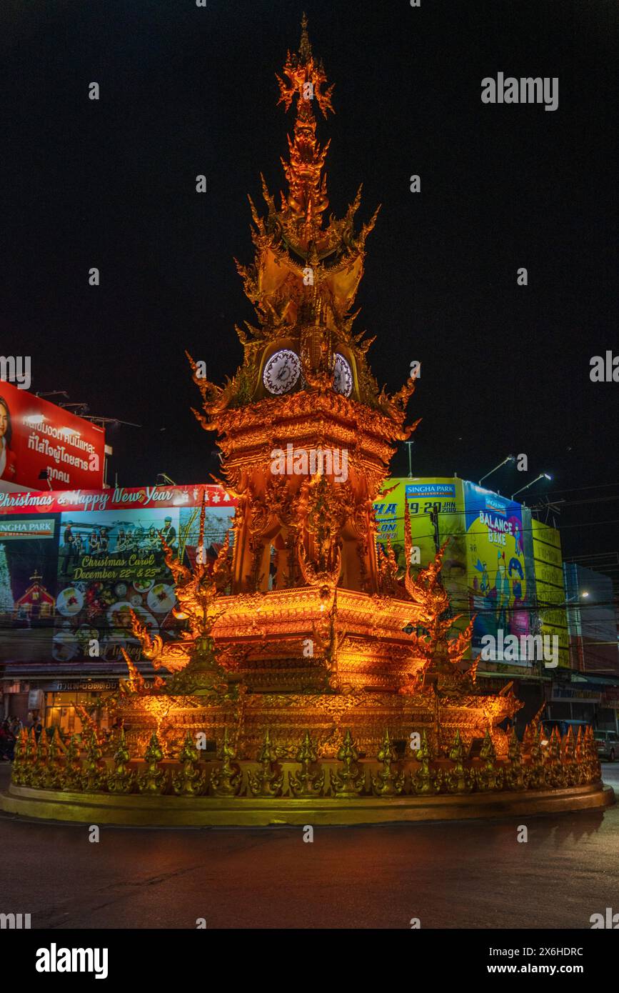 Chiang Rai Clock Tower Stock Photo - Alamy