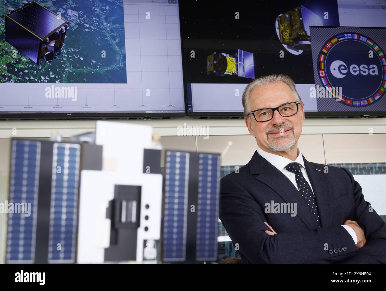 ESA director general Josef Aschbacher poses for the photographer at a ...