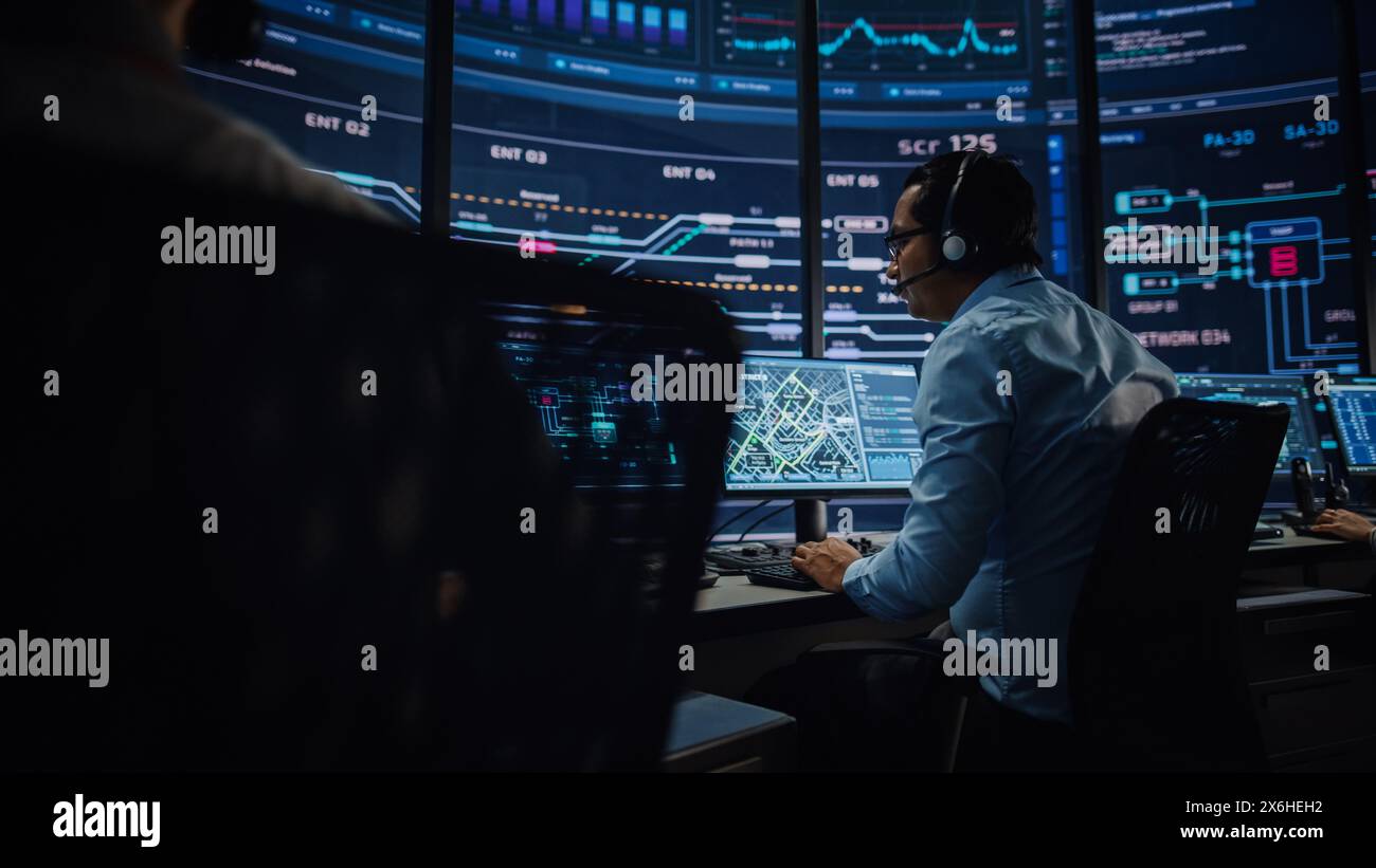 Professional IT Technical Support Specialists and Software Programmer Working on Computers in ...