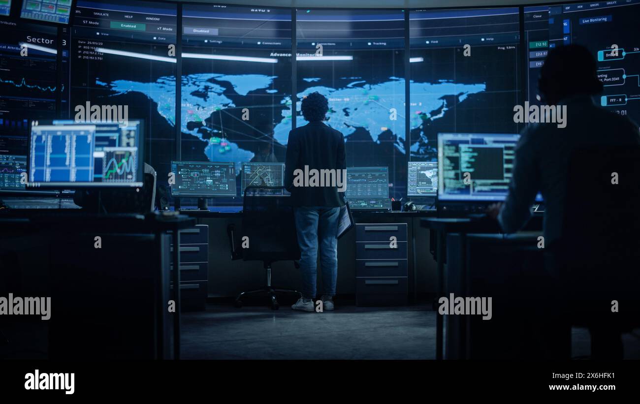 Diverse Multiethnic IT Technical Support Manager with Curved Hair ...